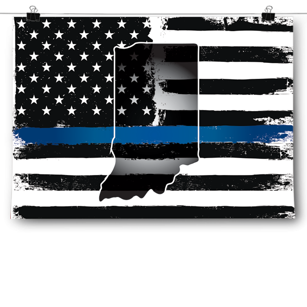 Thin Blue Line - Indiana – InspiredPosters
