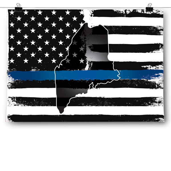 Thin Blue Line - Maine – InspiredPosters