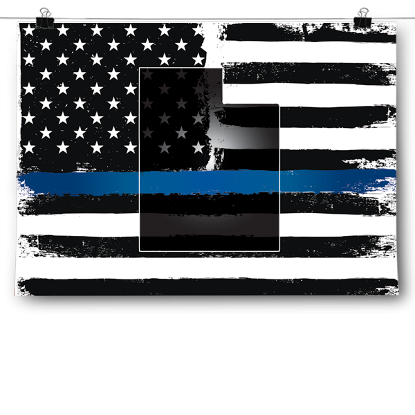 Thin Blue Line - Utah – InspiredPosters